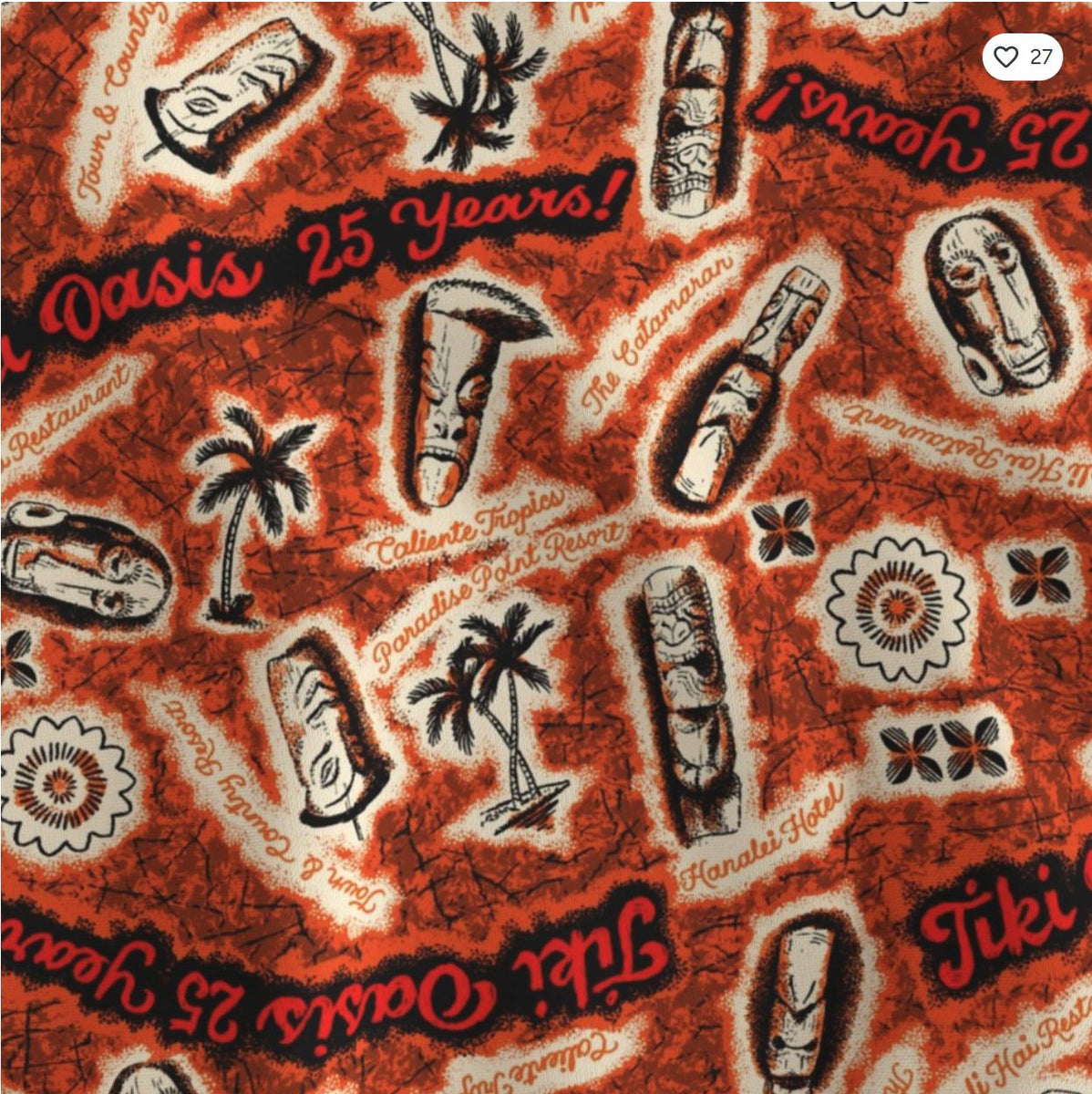 Tiki Oasis 25th Anniversary Sportcoat Jacket in Red – Volcano Designs